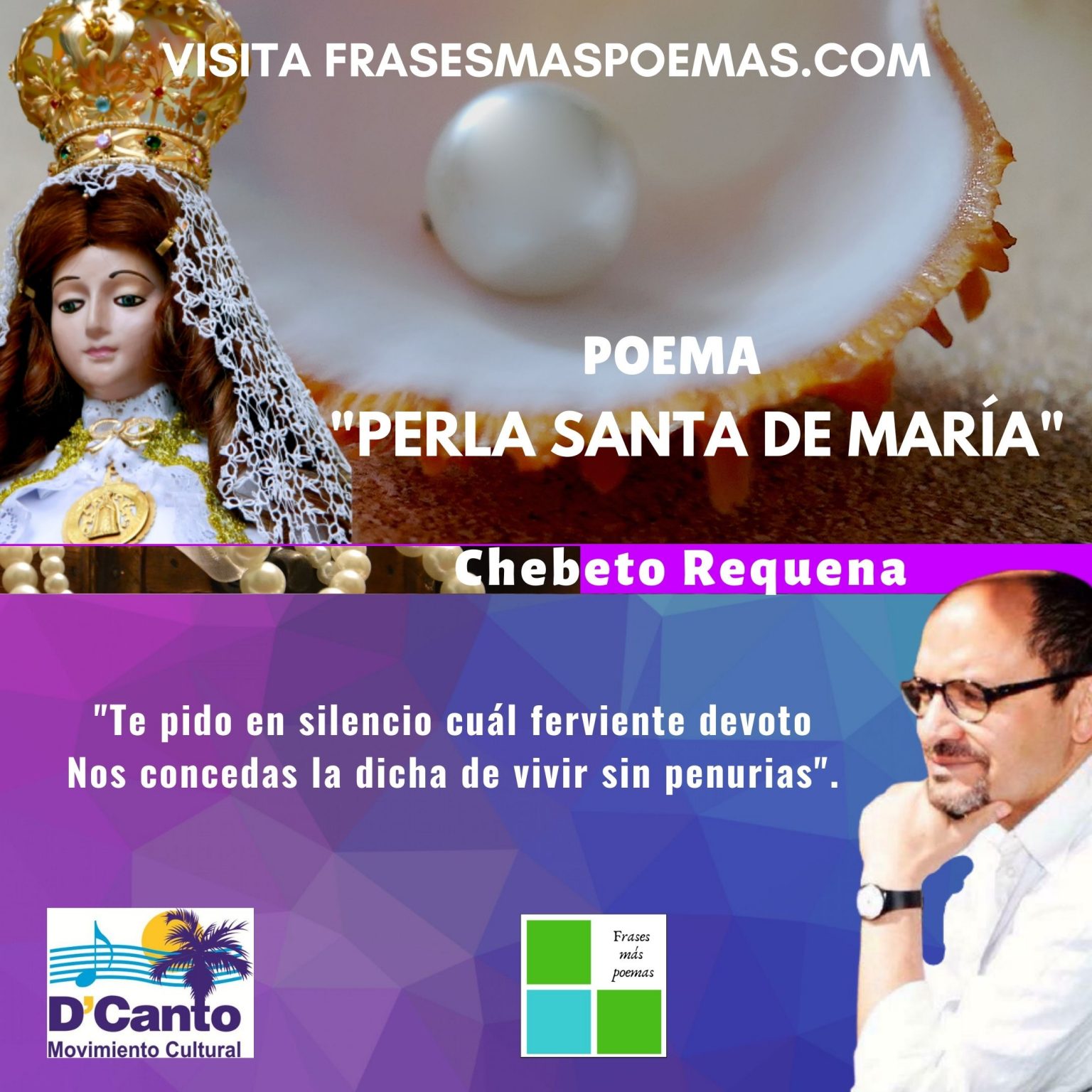 "Perla santa de María" de Chebeto Requena (Poema) - Frases más poemas